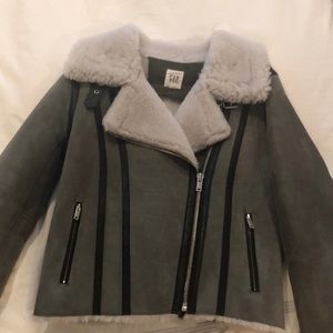 GAP | Jackets & Coats | Real Shearling Gap Gray Jacket M | Poshmark